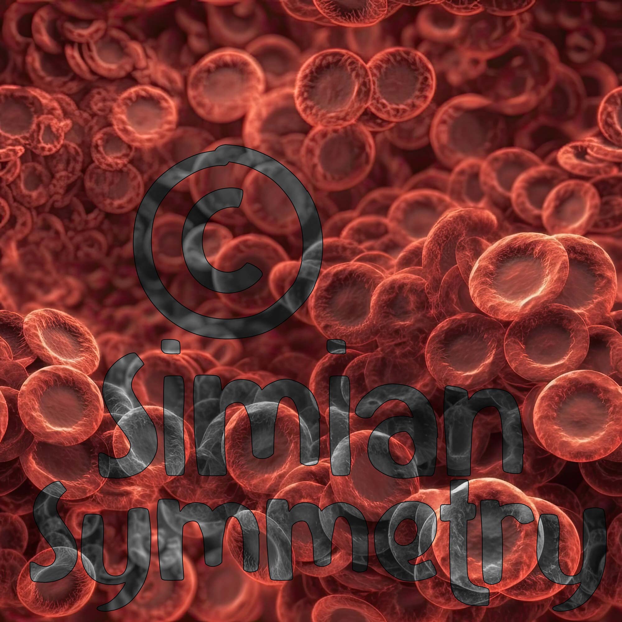 DIGITAL PAPER Red Blood Cells Series 1 Seamless Designs Twelve Colorful ...