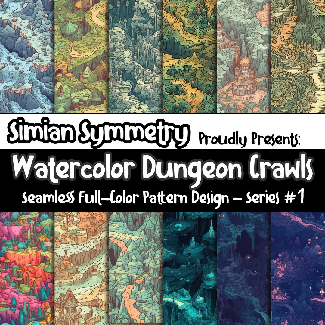 DIGITAL PAPER Dungeon Crawl Series 1 | Seamless Designs | Twelve ...