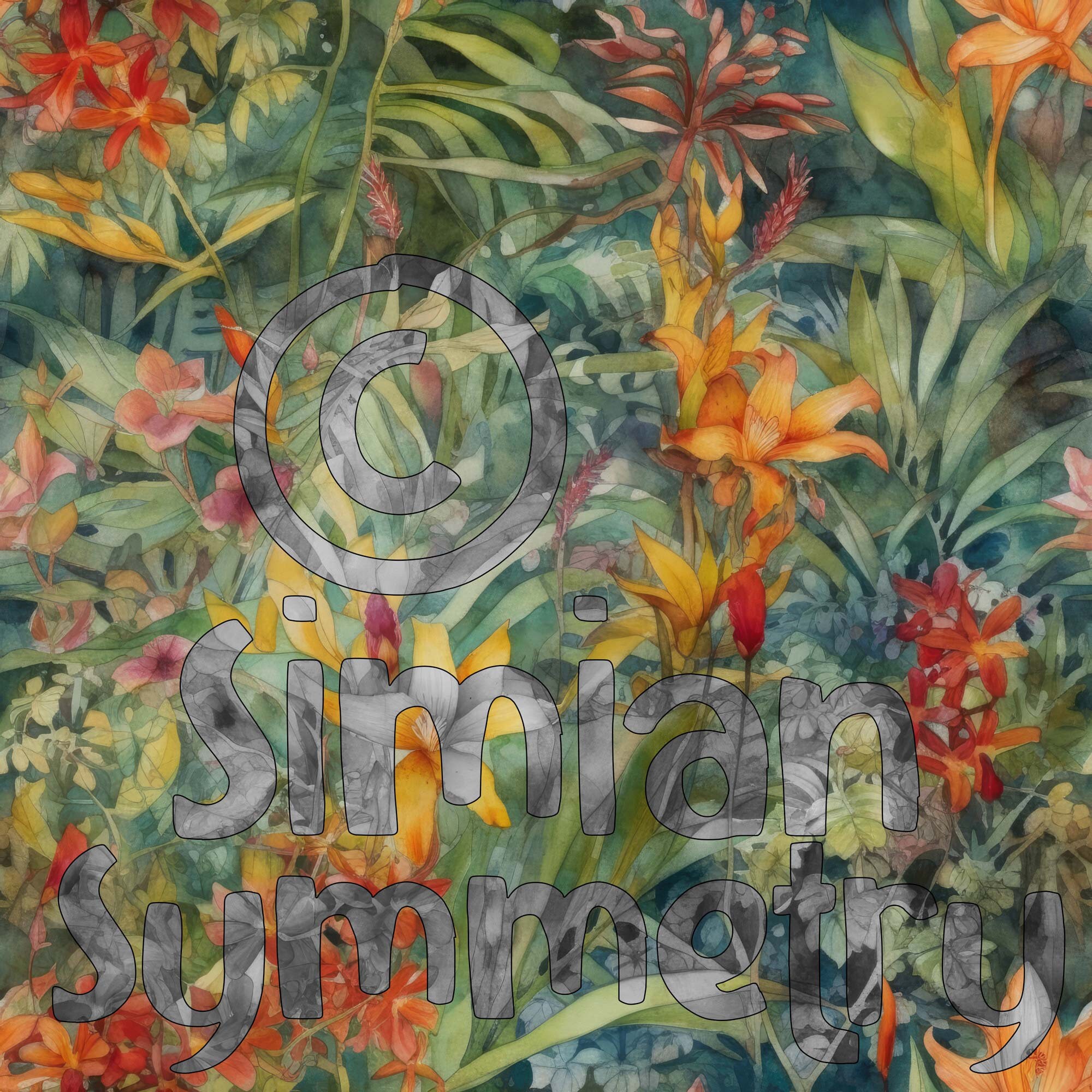 Tropical Flora Digital Paper Tropical Flora Seamless Tropical Flora ...