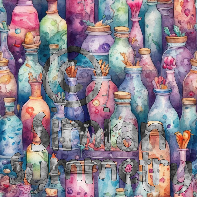DIGITAL PAPER Colorful Potions Series 1 Seamless Designs - Etsy