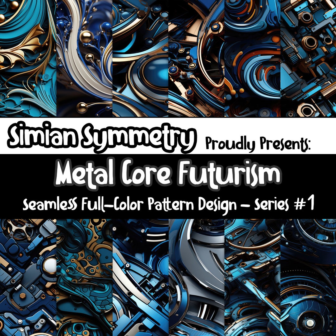 Metal Core Futurism Digital Art | Instant Download | Seamless Patterns ...