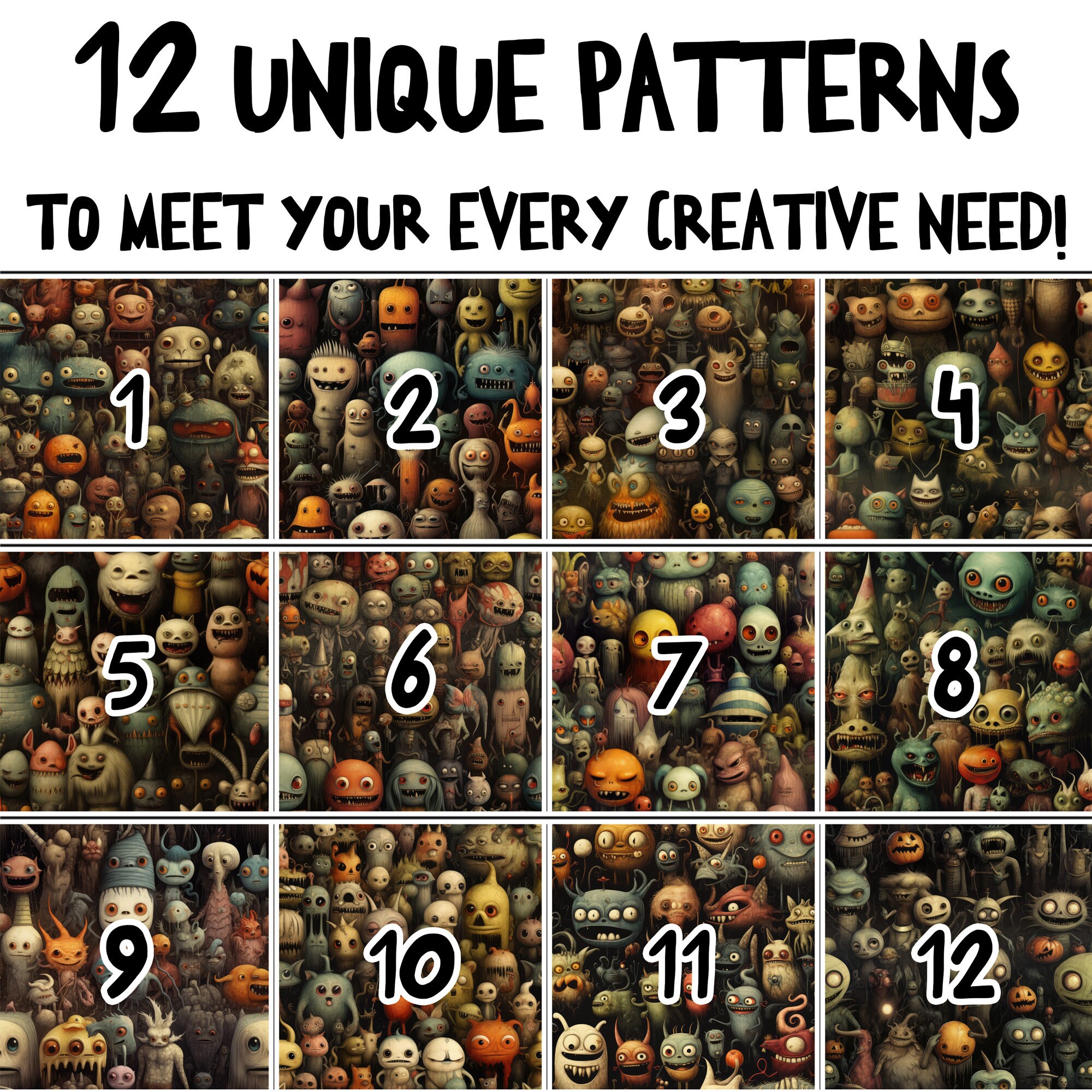 Pollywog Dark Critters Digital Art Instant Download - Etsy