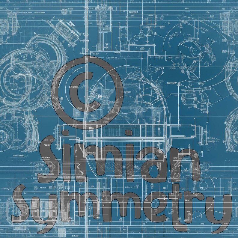 Technical Blueprints Digital Paper Technical Blueprints - Etsy