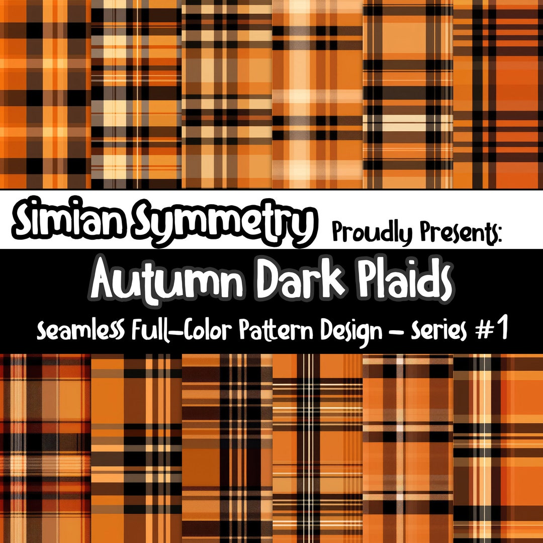 Autumn Dark Plaids Digital Designs | Instant Download | Seamless ...