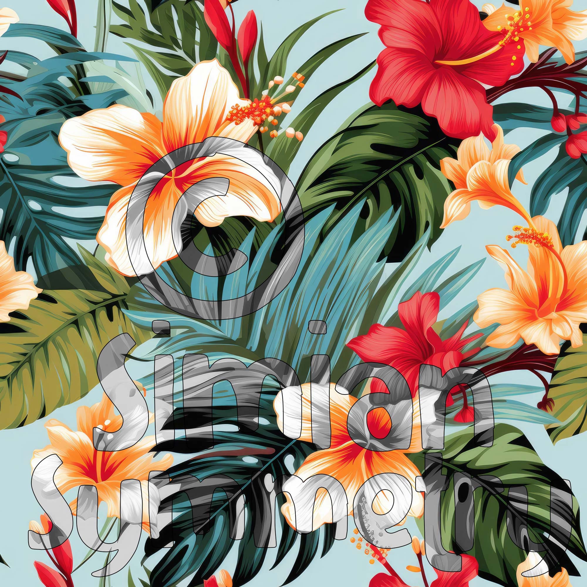 Tropical Bahama Style Digital Paper Instant Download - Etsy