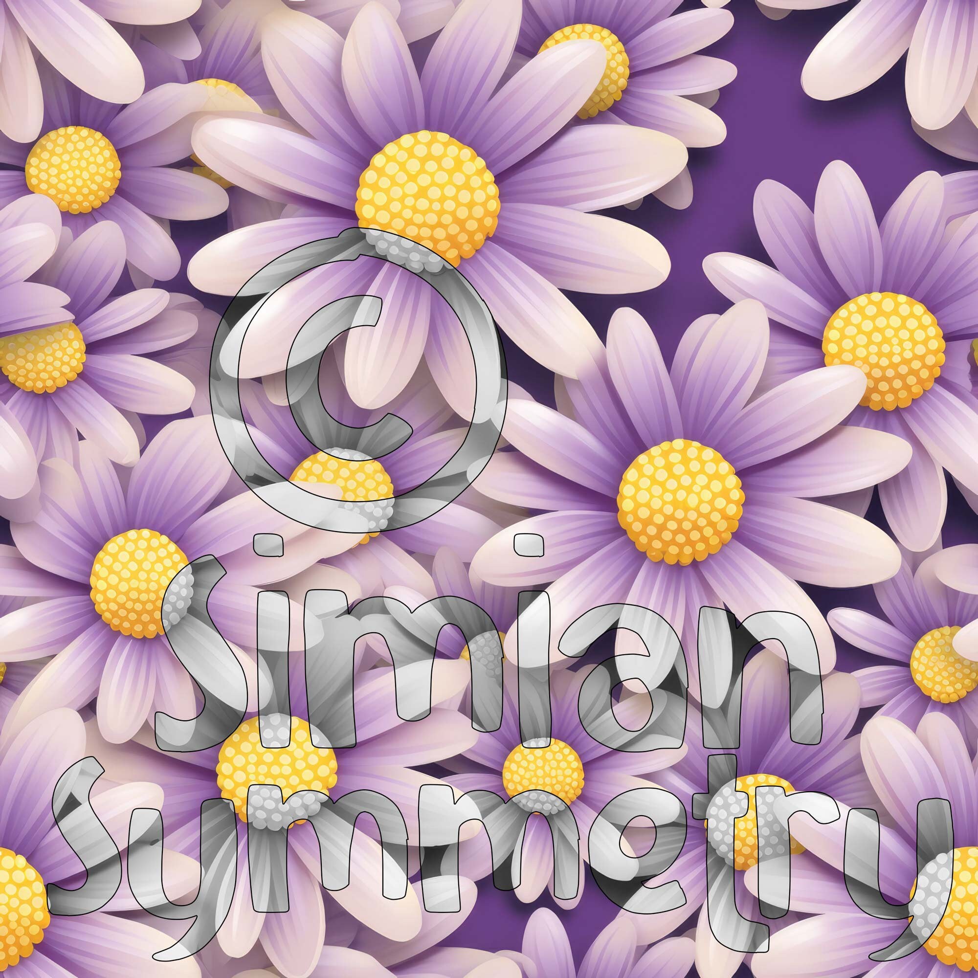Purple Daisy Flowers Digital Paper Instant Download - Etsy