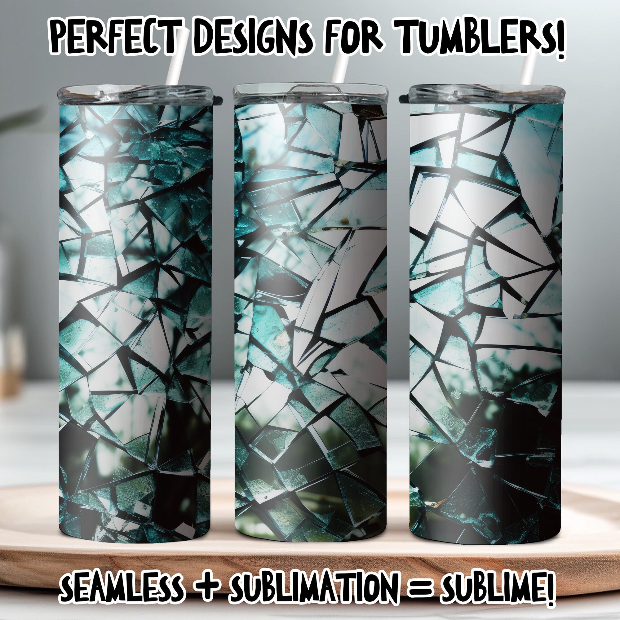 Shattered Window Glass Digital Paper Instant Download Seamless Patterns ...