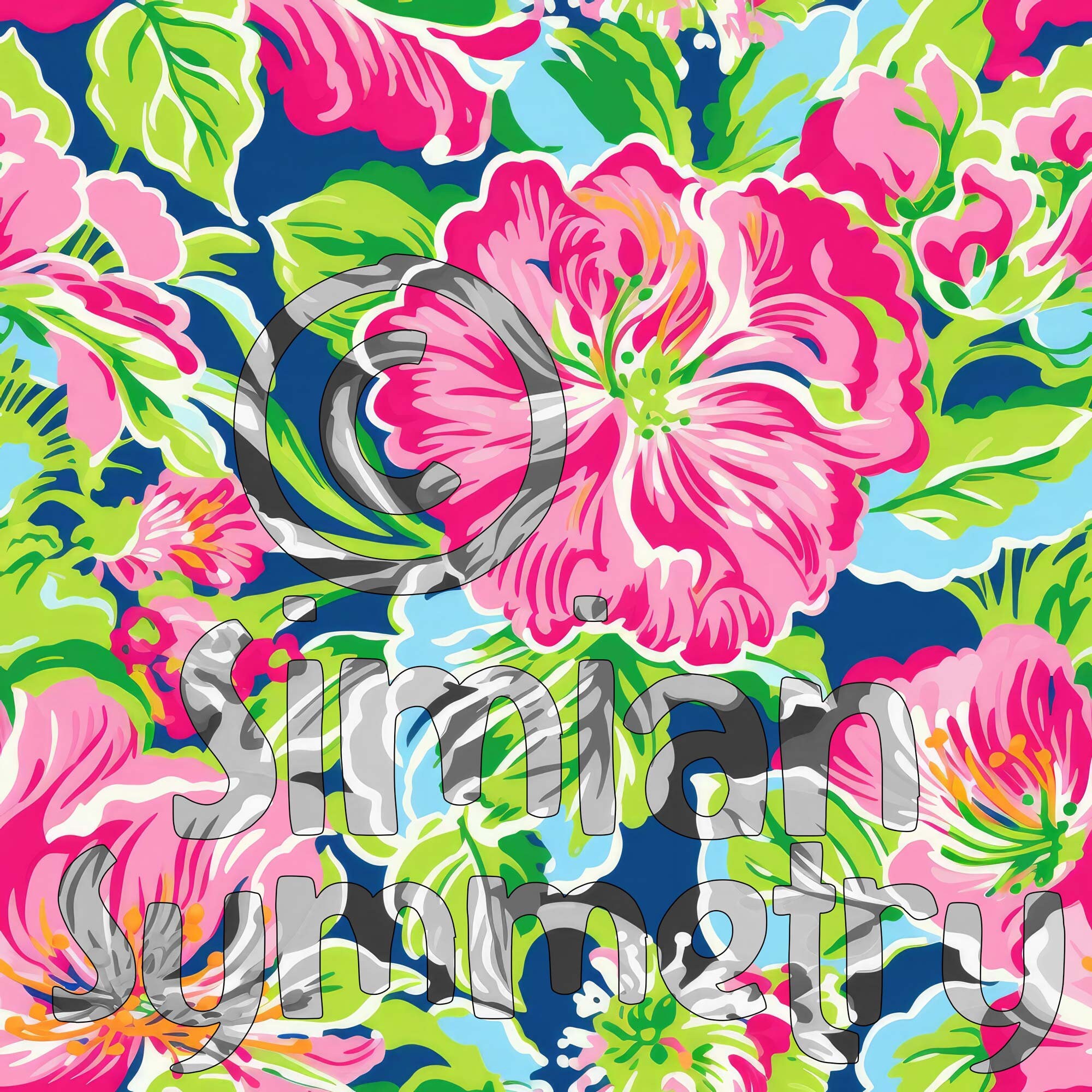 Tropical Pink Floral Digital Paper Instant Download - Etsy