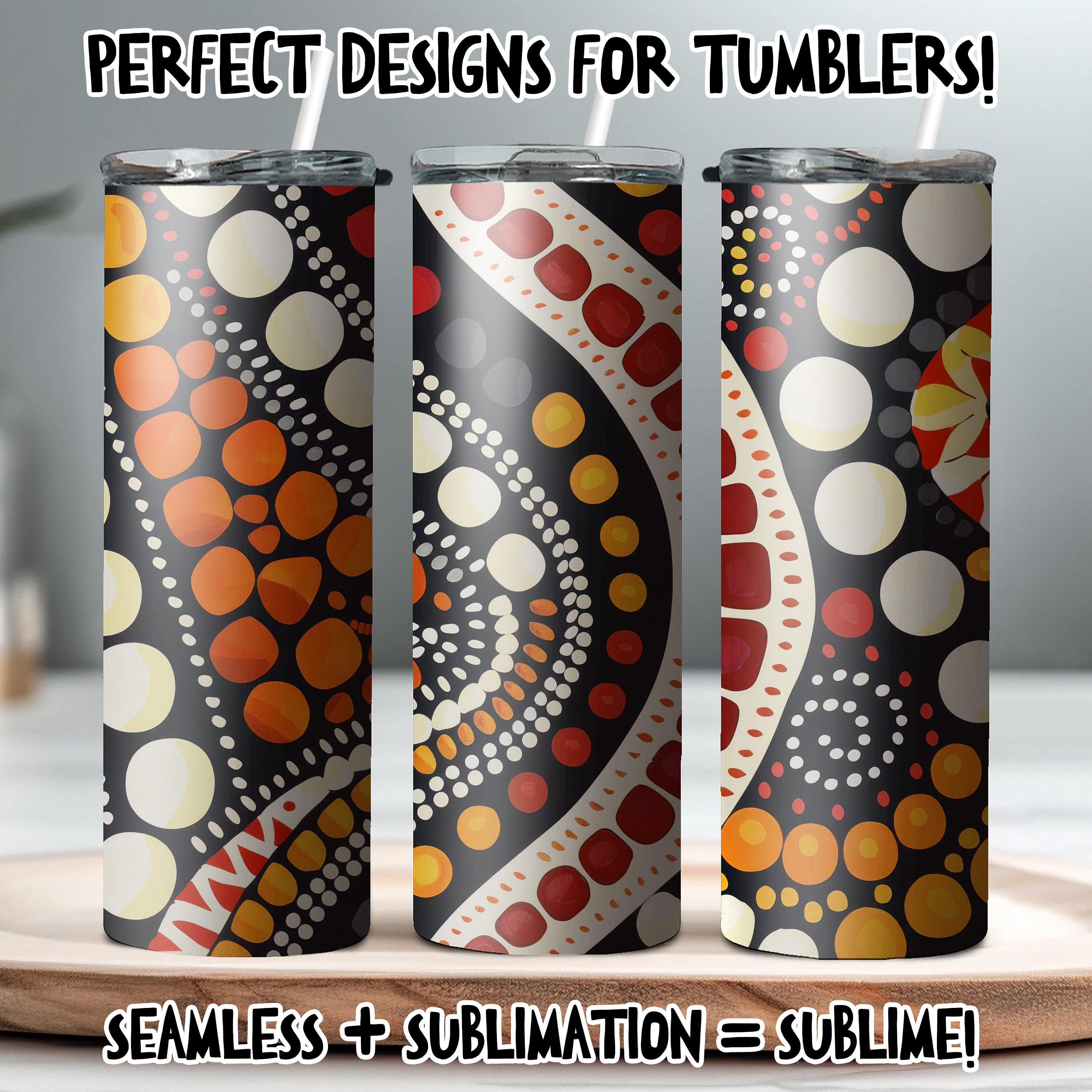 Australian Dreamtime Art Inspired Digital Paper | Instant Download ...