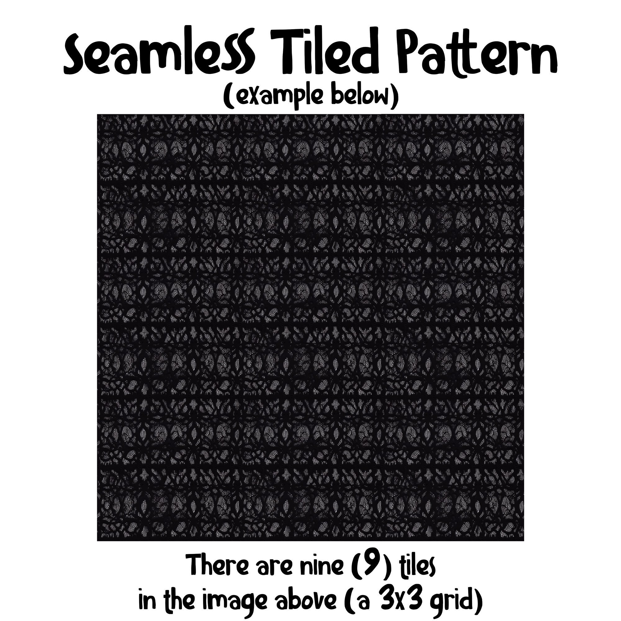 Black Gothic Lace Digital Paper Instant Download Seamless Patterns Dark ...
