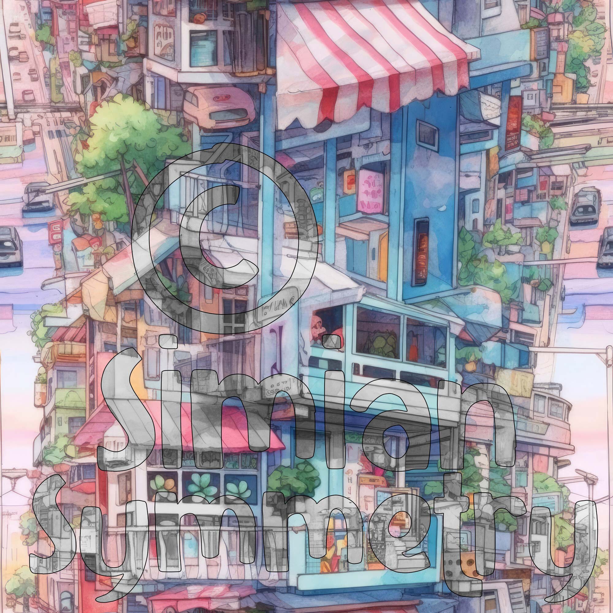 DIGITAL PAPER Anime City Scapes Series 1 Seamless Designs Twelve ...