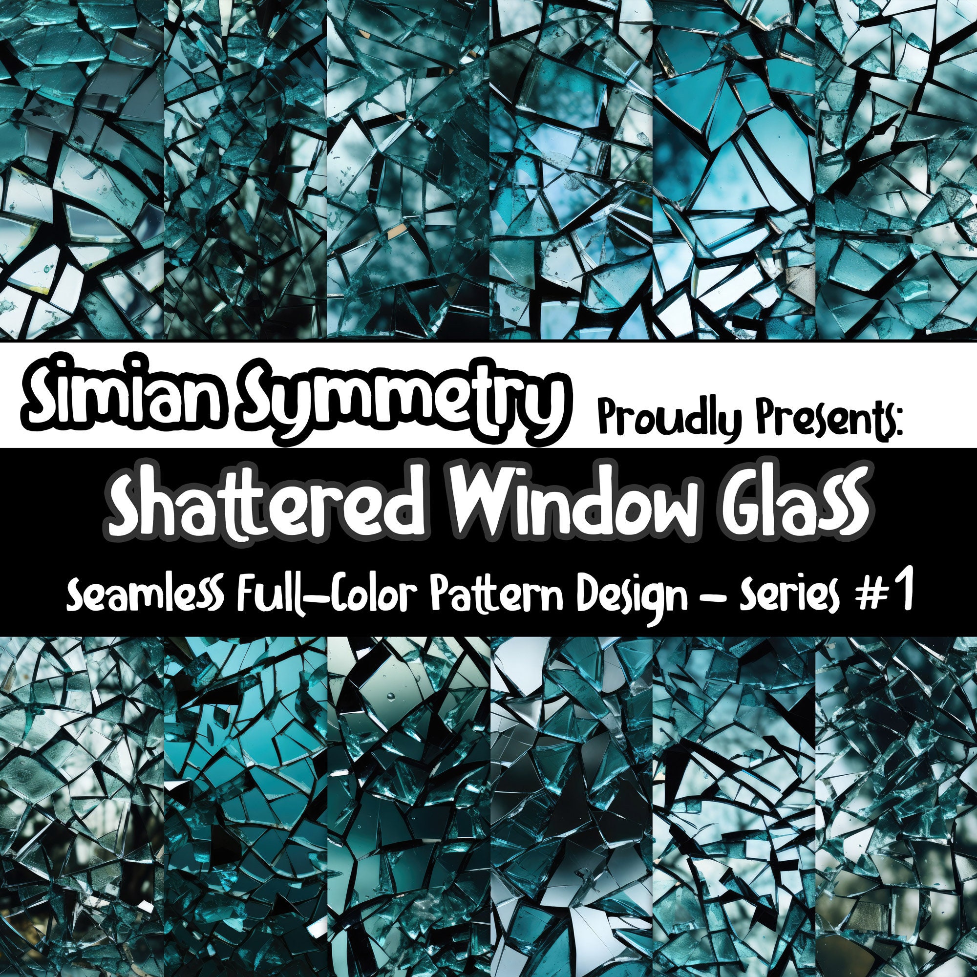 Shattered Window Glass Digital Paper Instant Download Seamless Patterns ...