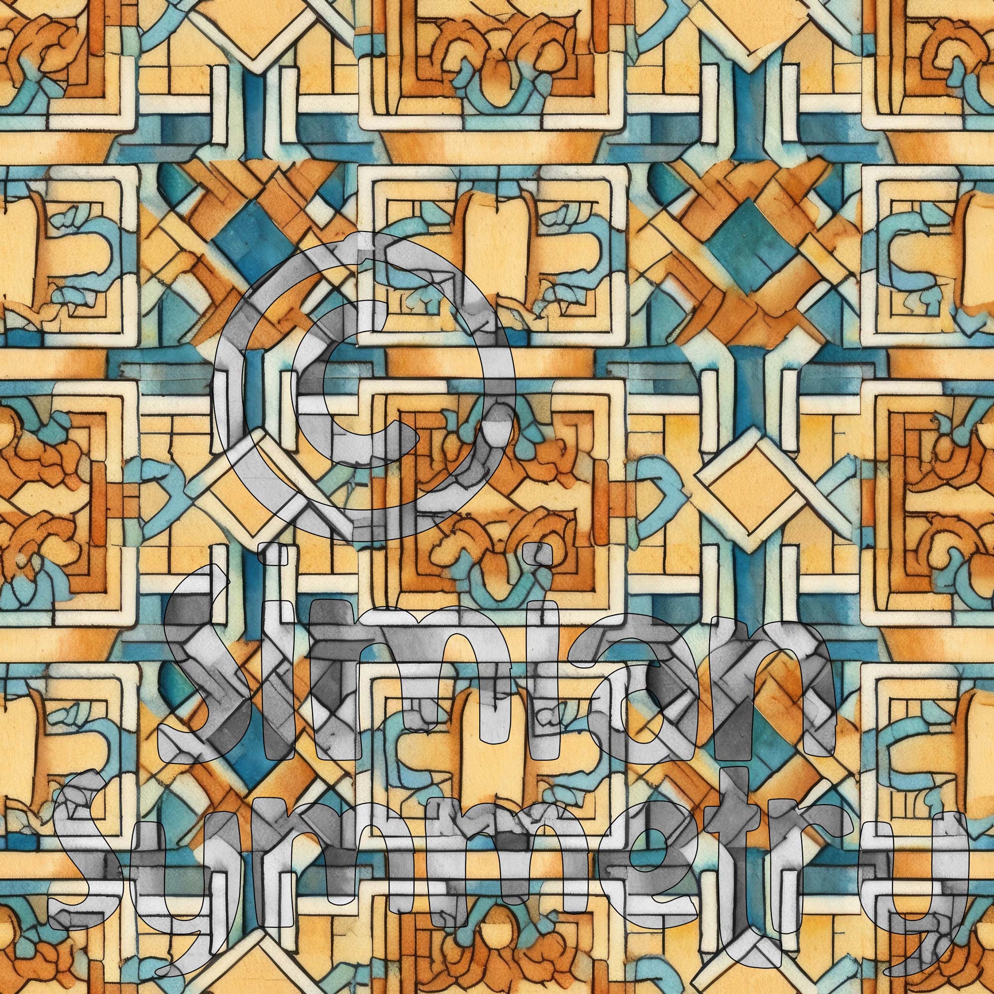 DIGITAL PAPER Roman Mosaic Tile Series 1 Seamless Designs Twelve ...