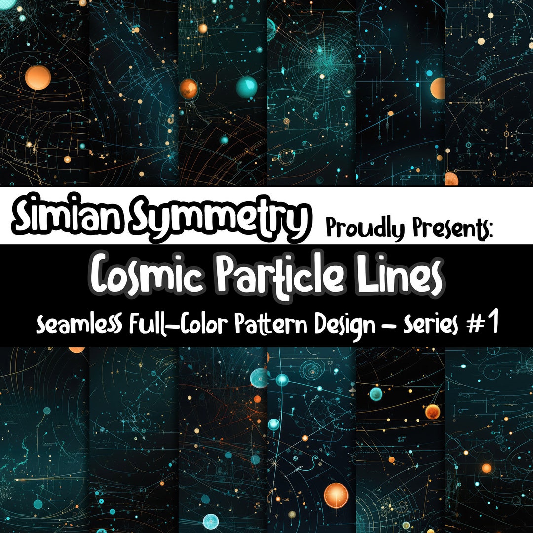 Cosmic Particle Lines Digital Paper | Instant Download | Seamless Patterns | Cosmic Energy ...
