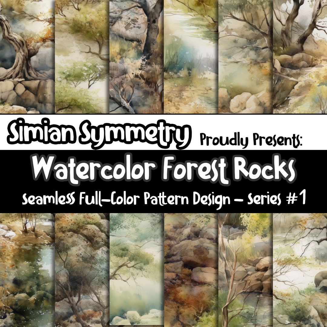 DIGITAL PAPER Forest Rocks Series 1 | Seamless Designs | Twelve ...