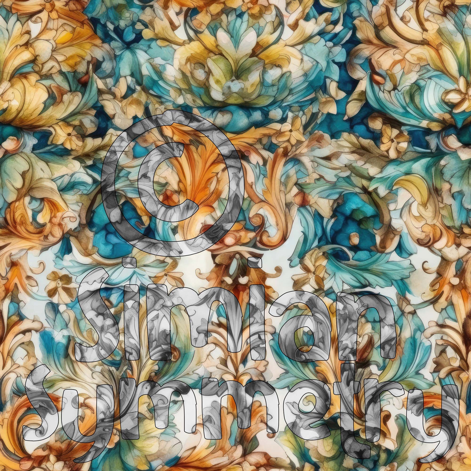 DIGITAL PAPER Baroque Designs Series 1 | Seamless Designs | Twelve ...
