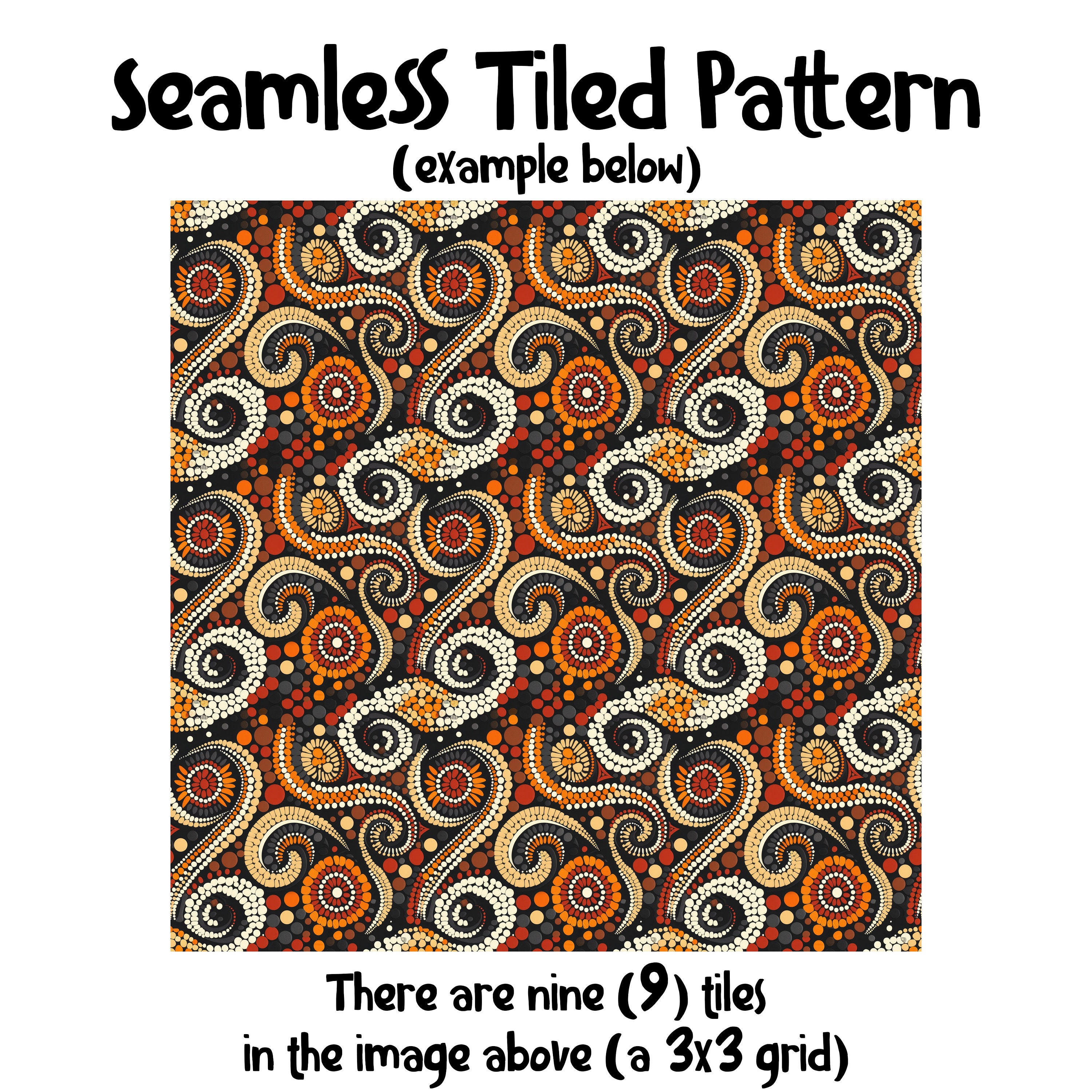 Australian Dreamtime Art Inspired Digital Paper | Instant Download ...