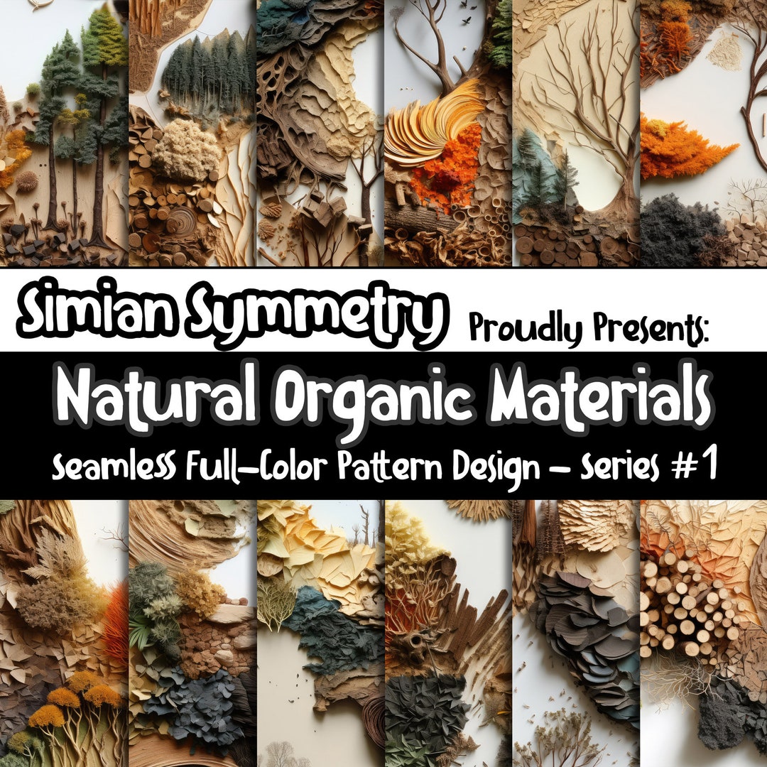Natural Organic Materials Digital Paper | Instant Download | Seamless ...