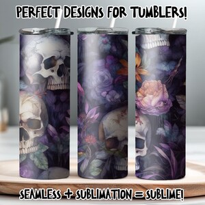 Skull Digital Paper | Seamless Skull Designs | Colorful Skull Patterns ...