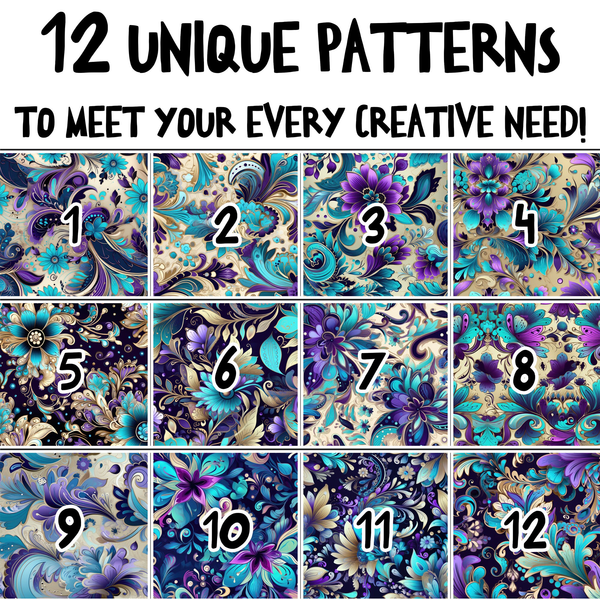 Victorian Violet Styles Digital Designs Instant Download Seamless ...
