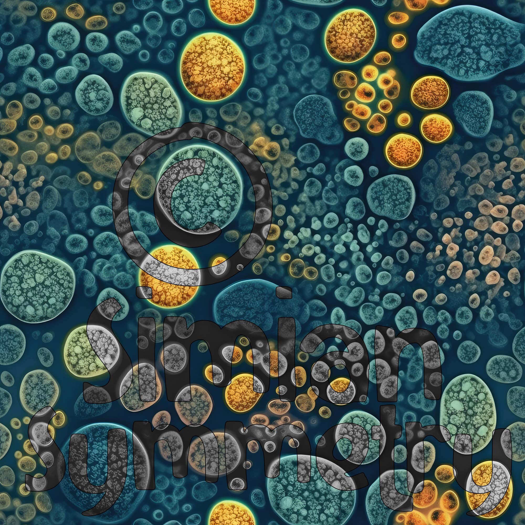DIGITAL PAPER Microscopic Plant Cells Series 1 Seamless Designs Twelve ...