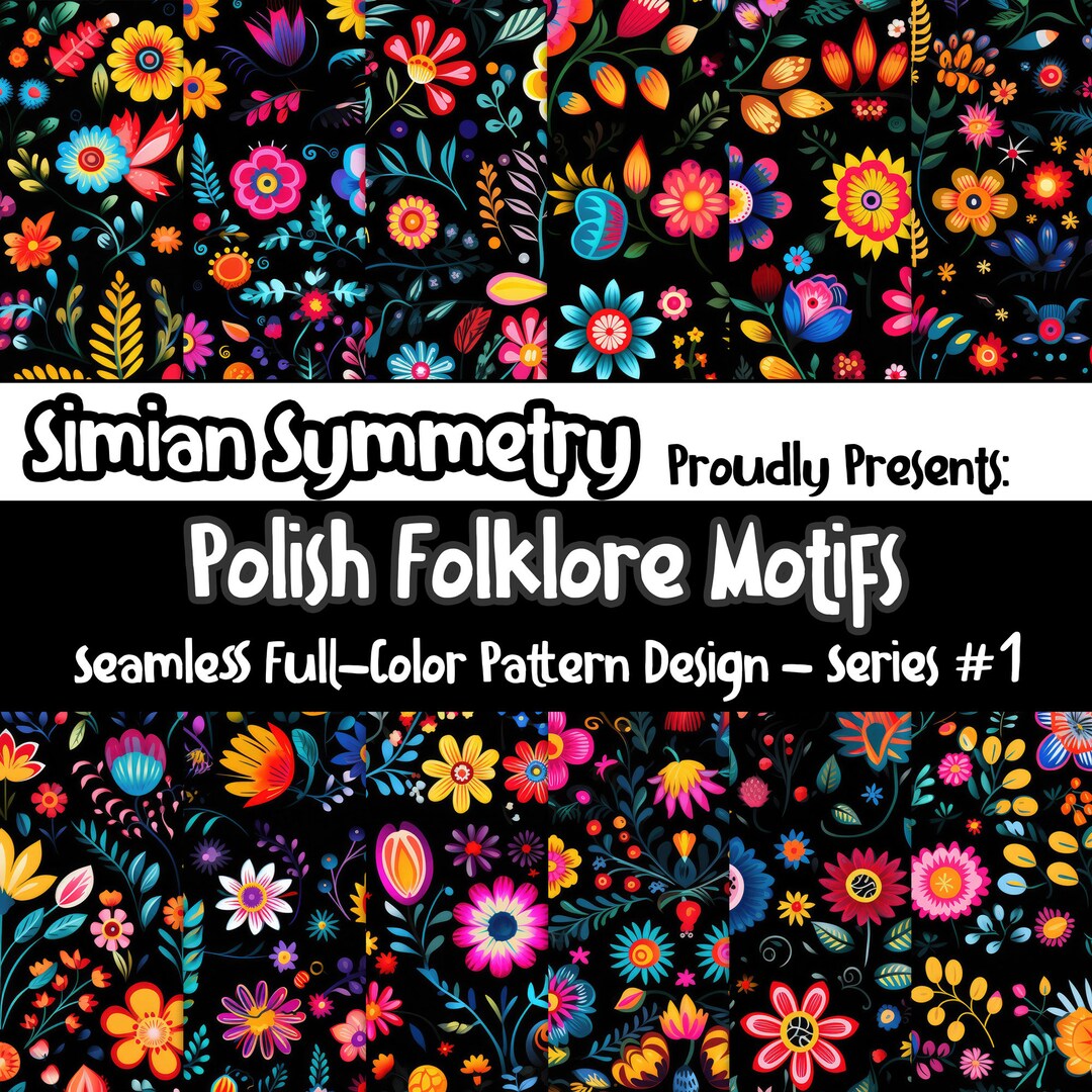 Polish Inspired Folk Digital Patterns | Instant Download | Seamless ...