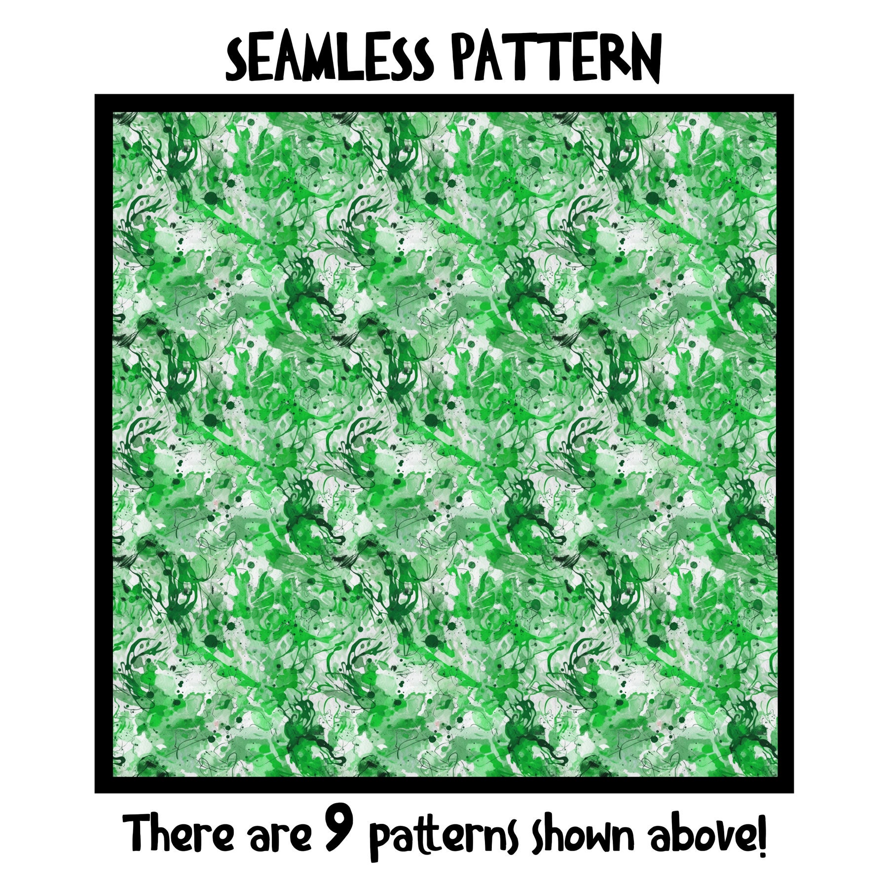 DIGITAL PAPER Watercolor Doodles Series 1 Seamless Designs Twelve ...