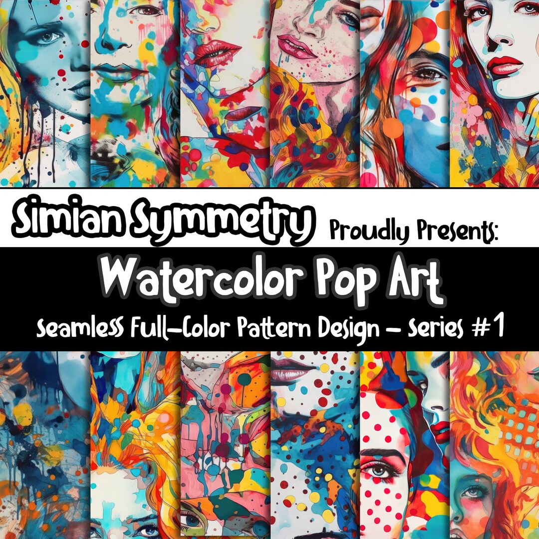 DIGITAL PAPER Pop Art Series 1 | Seamless Designs | Twelve Colorful ...
