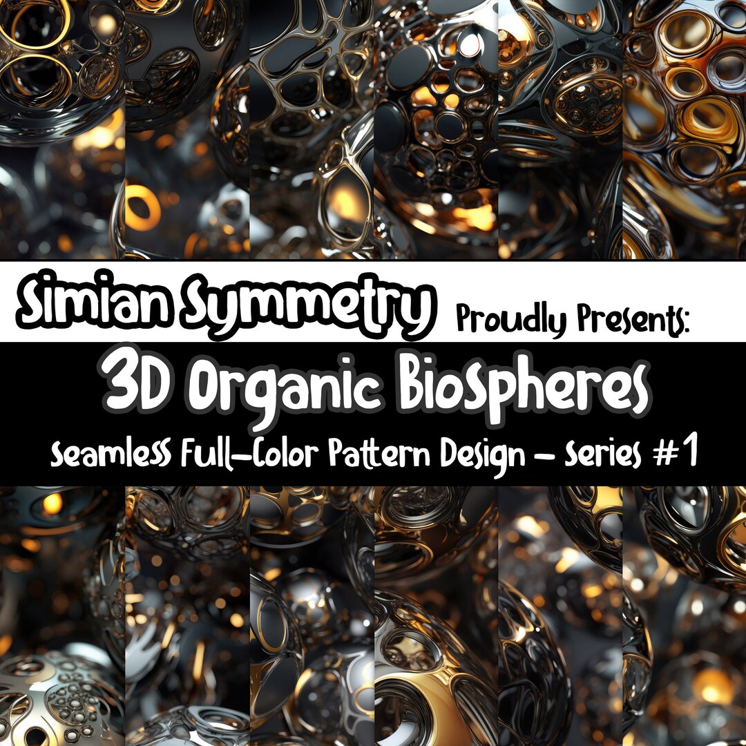 3D Organic Biospheres Digital Art | Instant Download | Seamless ...