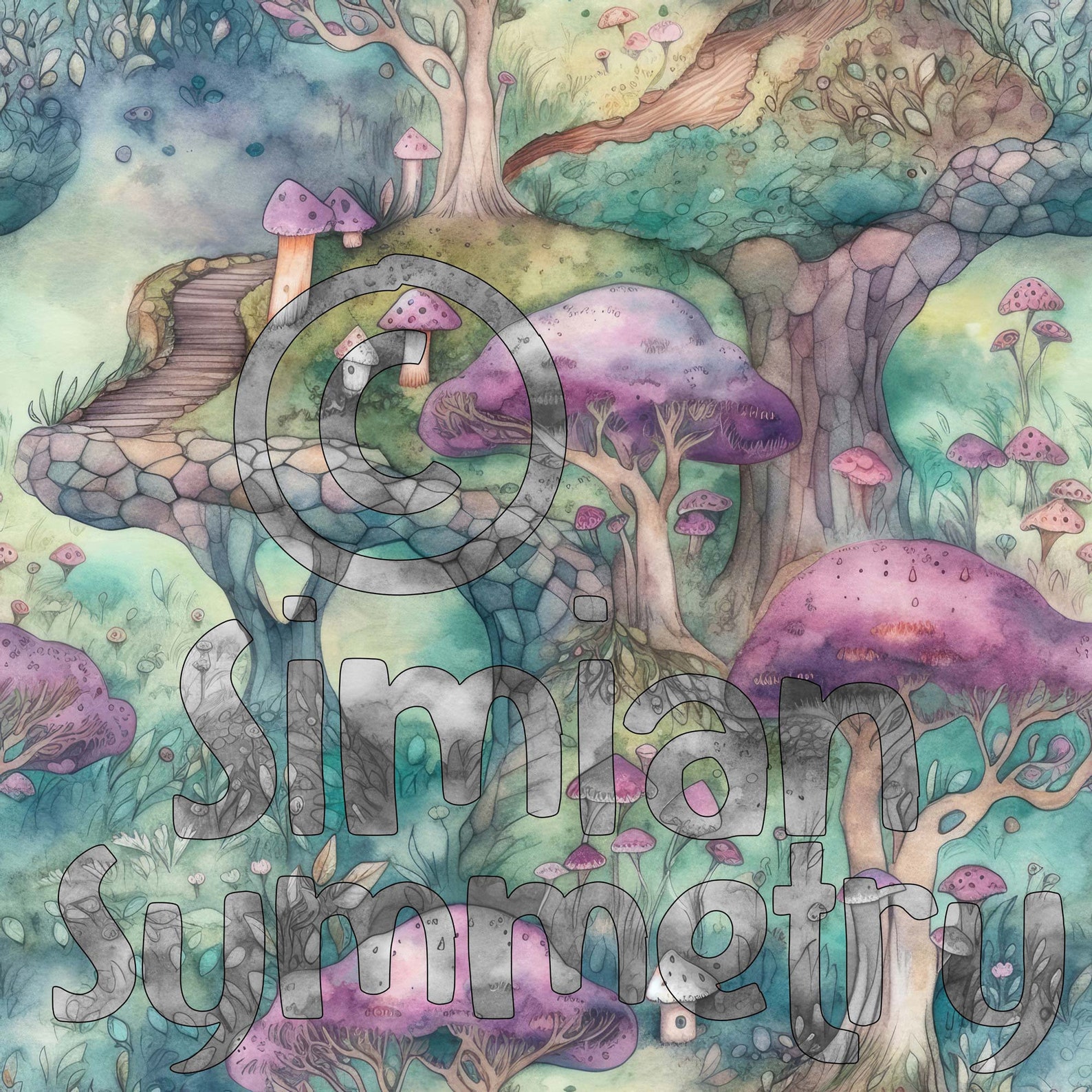 Enchanted Forest Digital Paper | Enchanted Forest Seamless | Enchanted ...