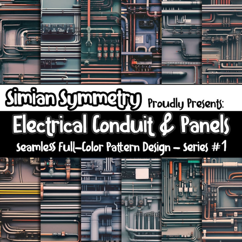 DIGITAL PAPER Electrical Conduit Series 1 | Seamless Designs | Twelve ...