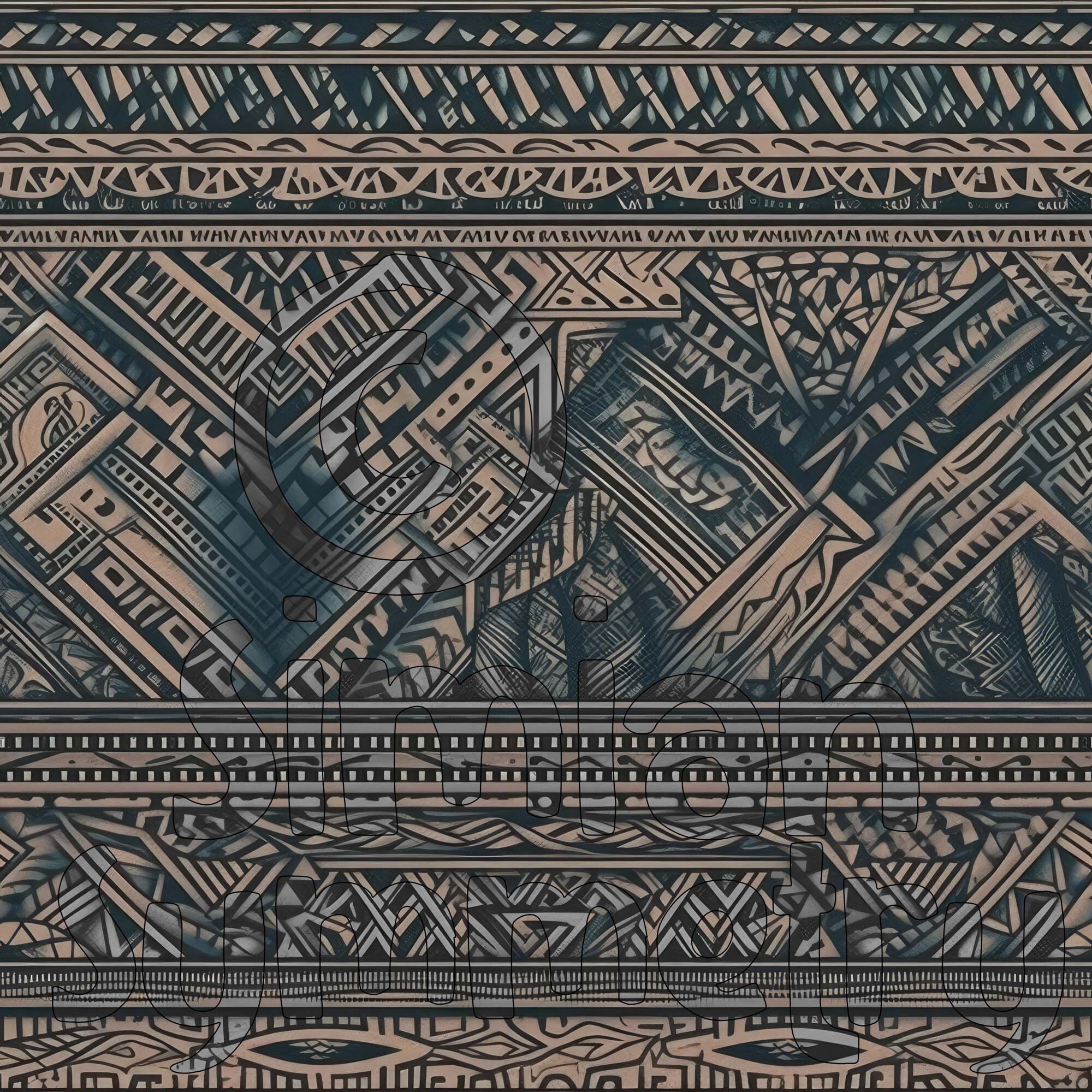 DIGITAL PAPER Tribal Line Patterns Series 1 | Seamless Designs | Twelve ...