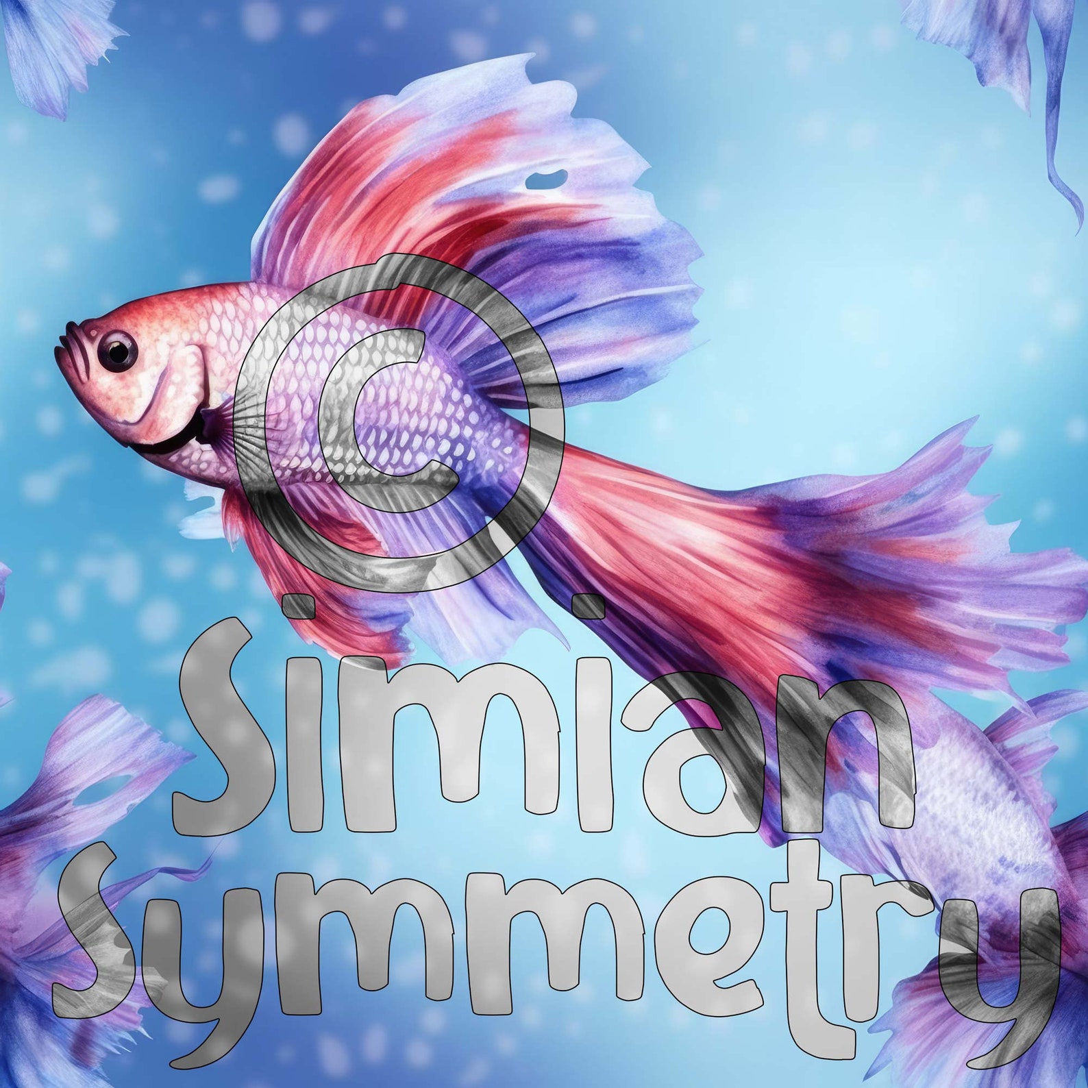 DIGITAL PAPER Beautiful Bettas Series 1 | Seamless Designs | Twelve ...