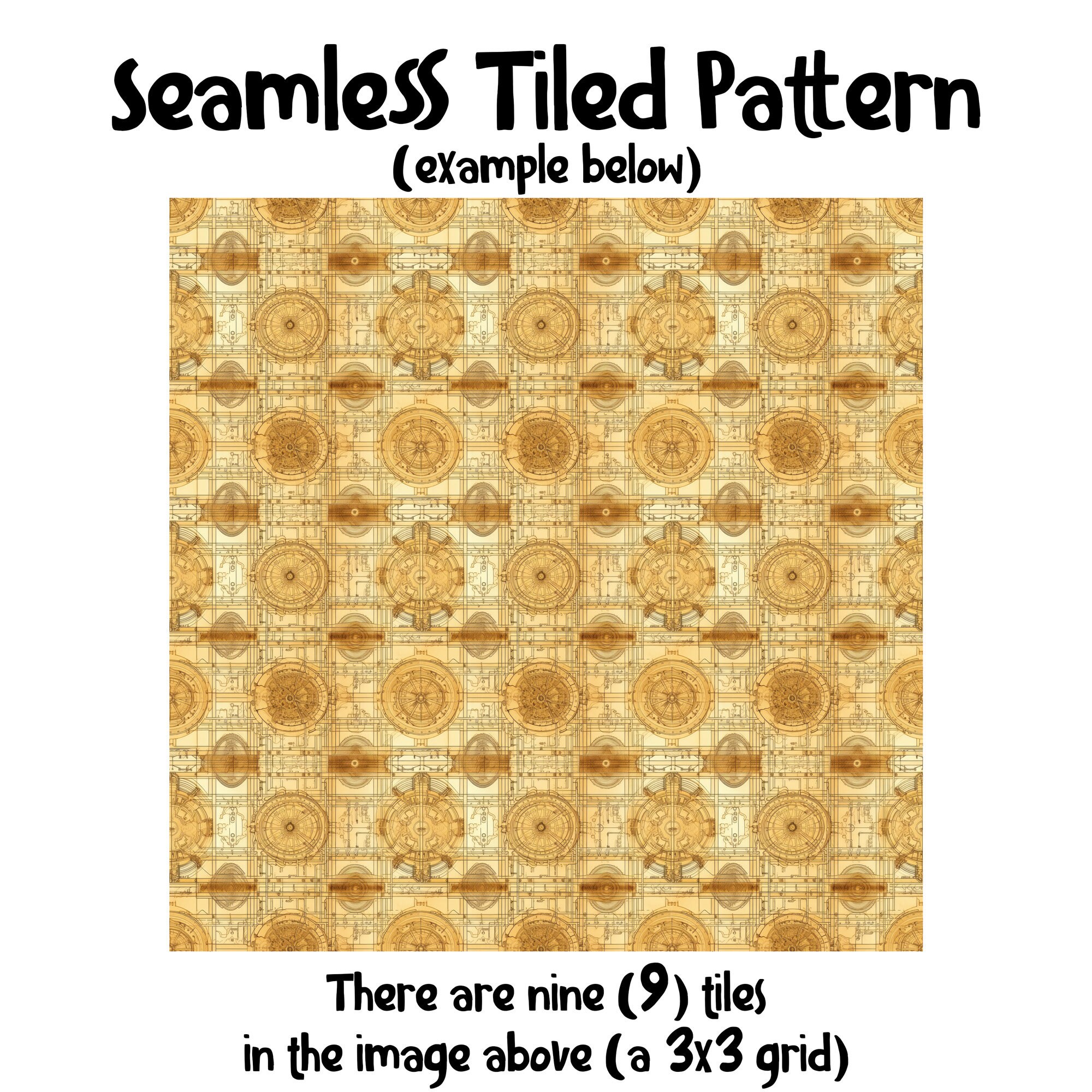 DIGITAL PAPER Conceptual Drawings Series 1 | Seamless Designs | Twelve ...