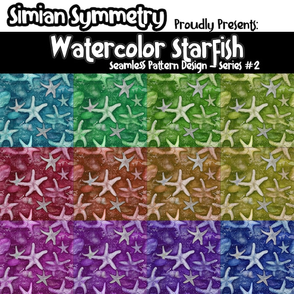 Watercolor Starfish - Etsy
