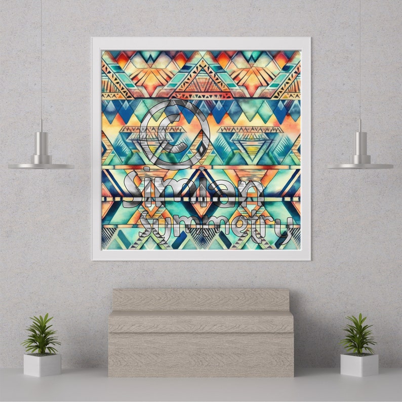 Aztec Digital Paper Aztec Seamless Designs Colorful Aztec - Etsy