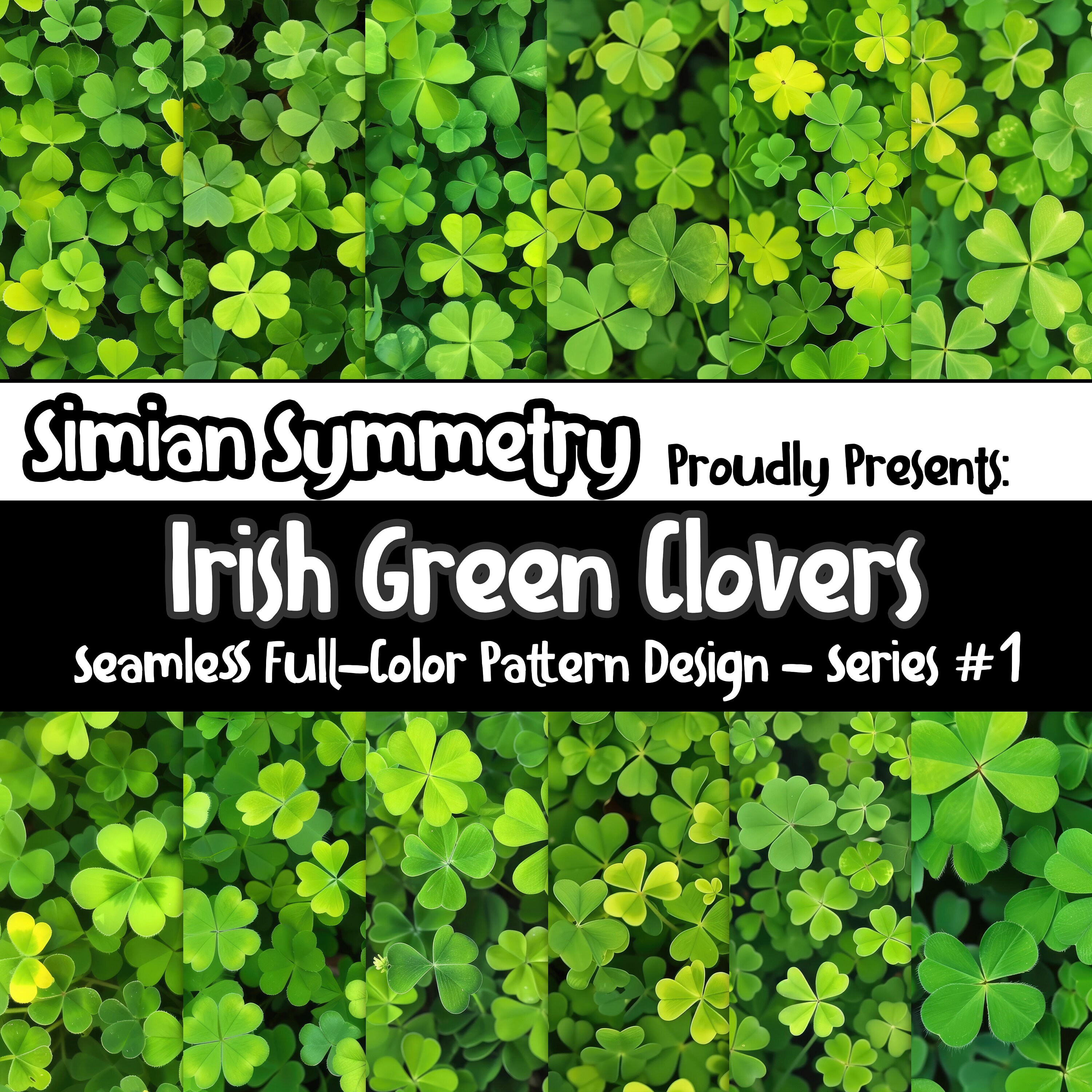 Irish Green Clover Digital Paper | Instant Download | Seamless Patterns ...