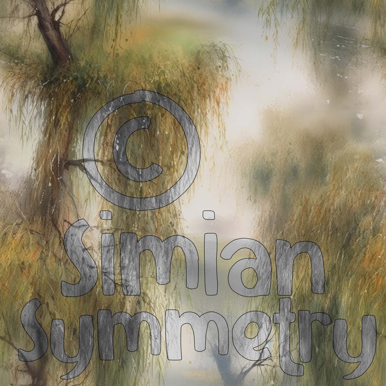 DIGITAL PAPER Weeping Willows Series 1 Seamless Designs - Etsy