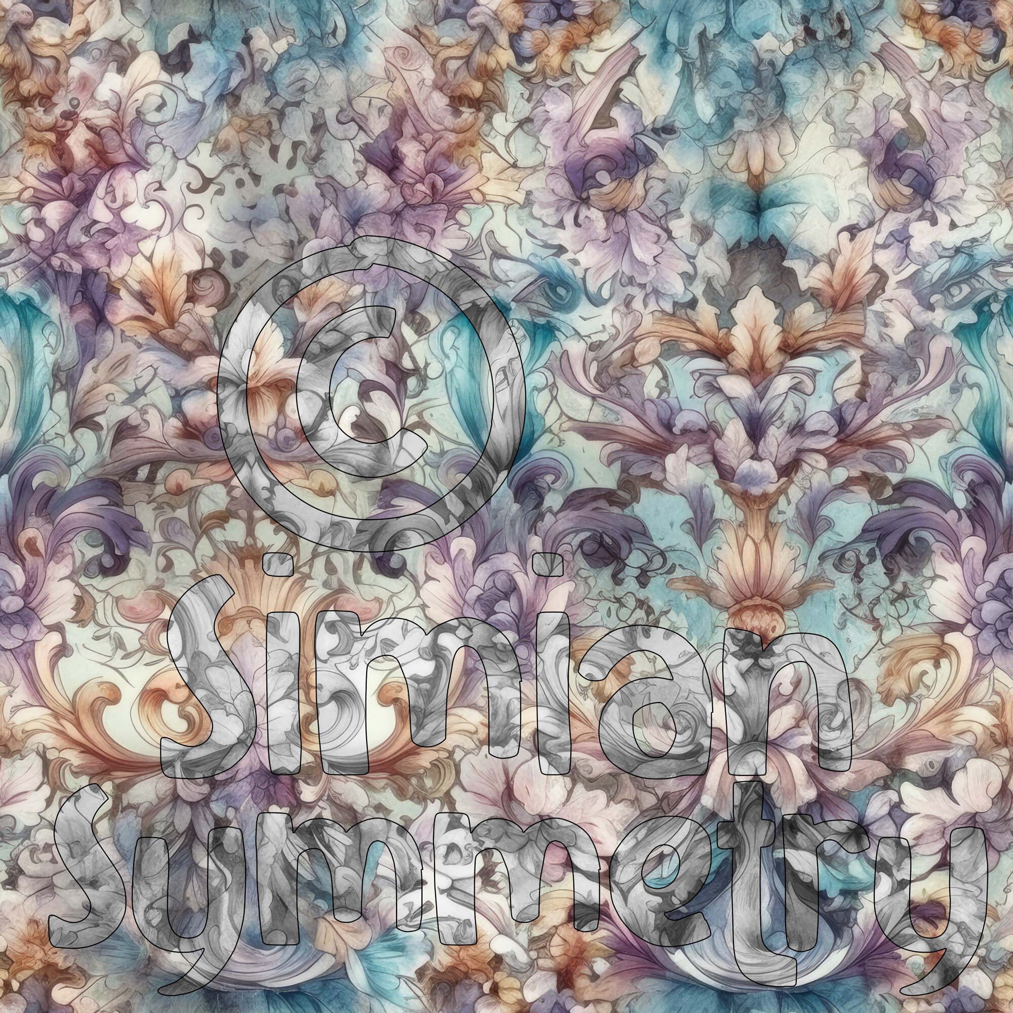 DIGITAL PAPER Baroque Designs Series 1 | Seamless Designs | Twelve ...