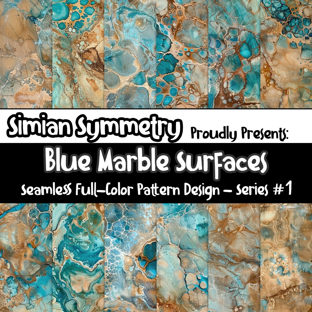 Blue Marble Textures for Crafting | Chic Marbled Design Backgrounds ...