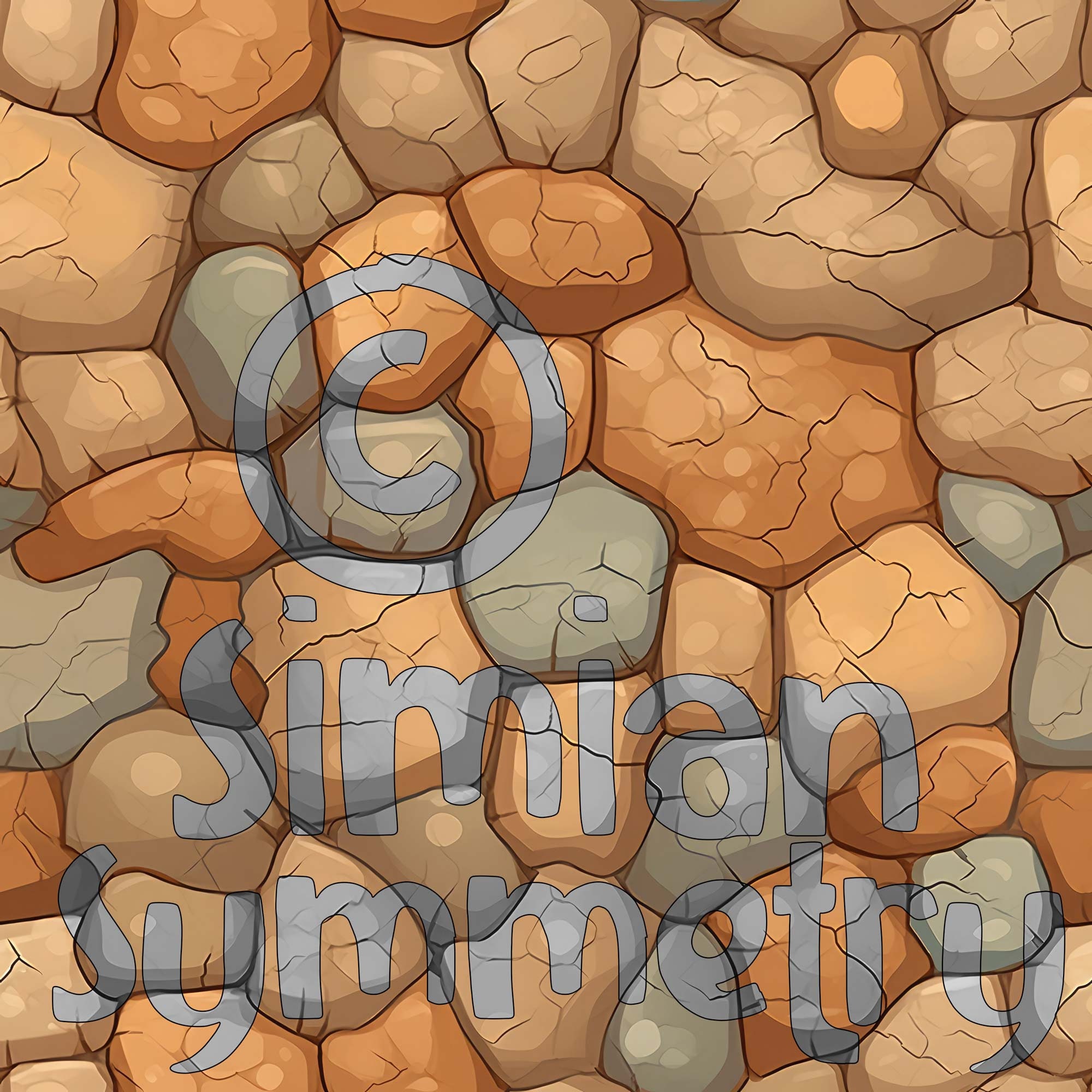 Cartoon Cobblestone Wall Digital Paper Instant Download Seamless ...