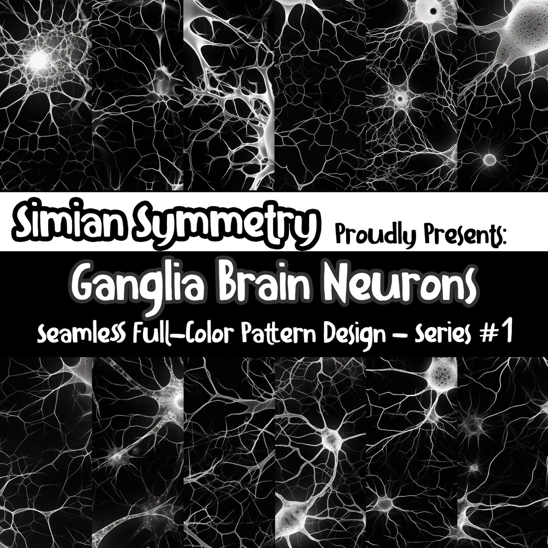 Ganglia Brain Neurons Digital Paper | Instant Download | Seamless ...