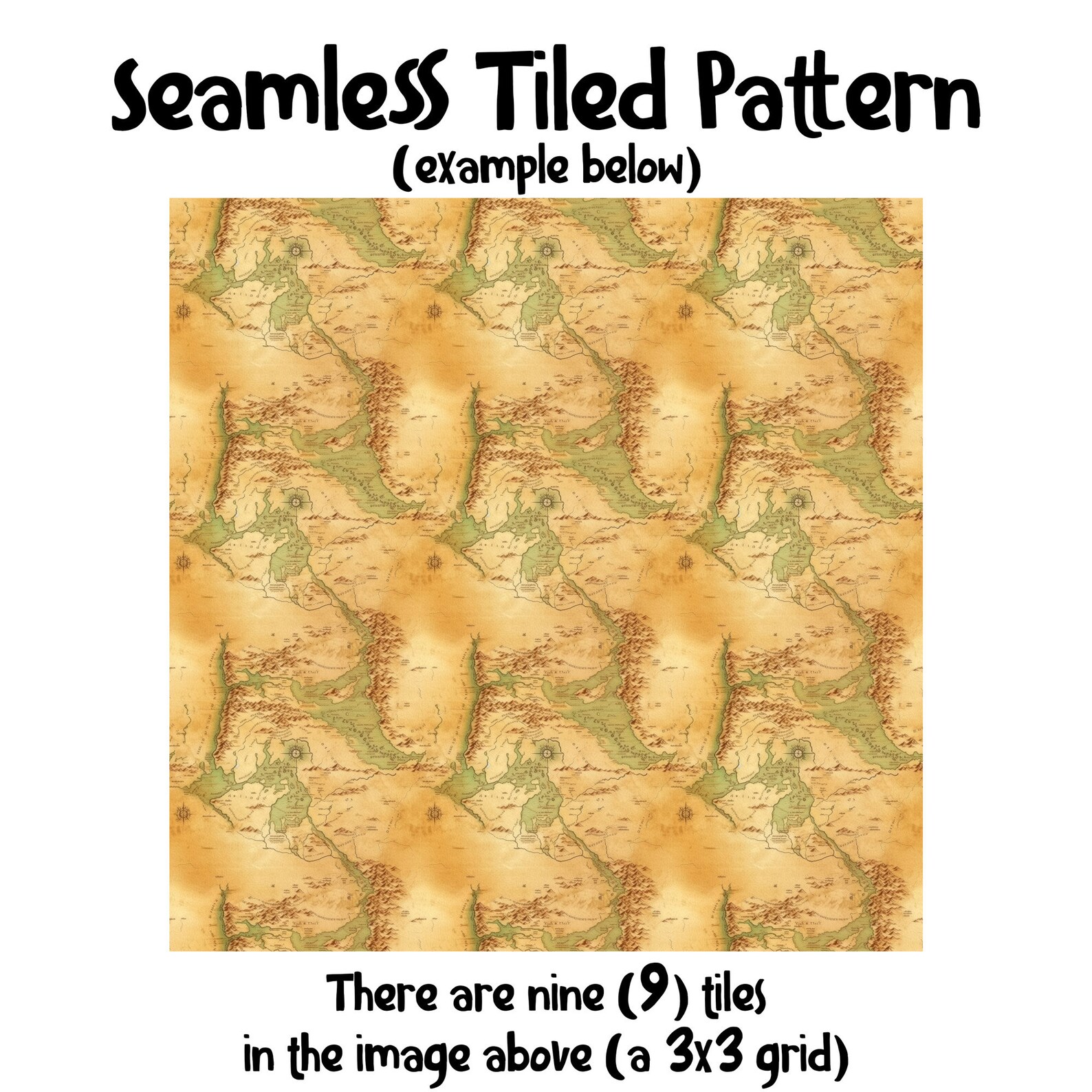 DIGITAL PAPER Aged Oldworld Fantasy Maps Series 1 Seamless - Etsy
