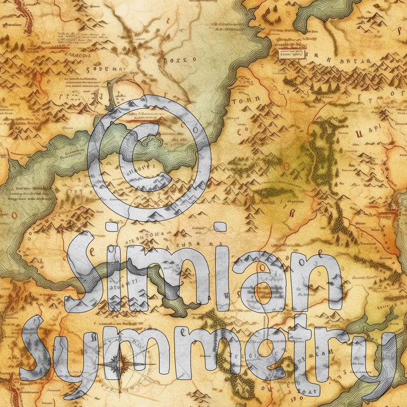 DIGITAL PAPER Aged Oldworld Fantasy Maps Series 1 Seamless - Etsy