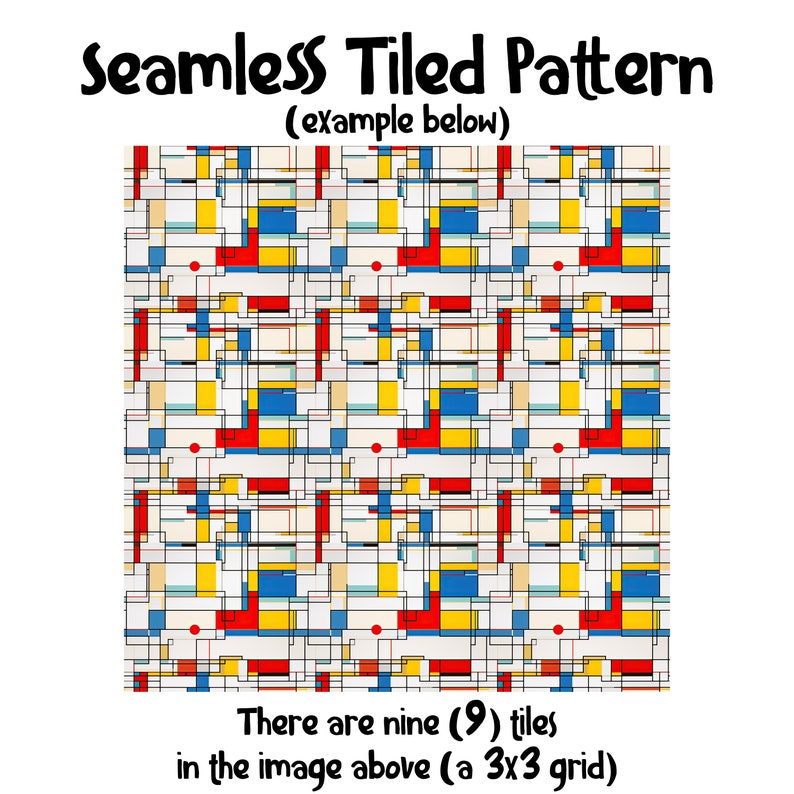 Mondrian Style World Maps Digital Paper | Instant Download | Seamless ...