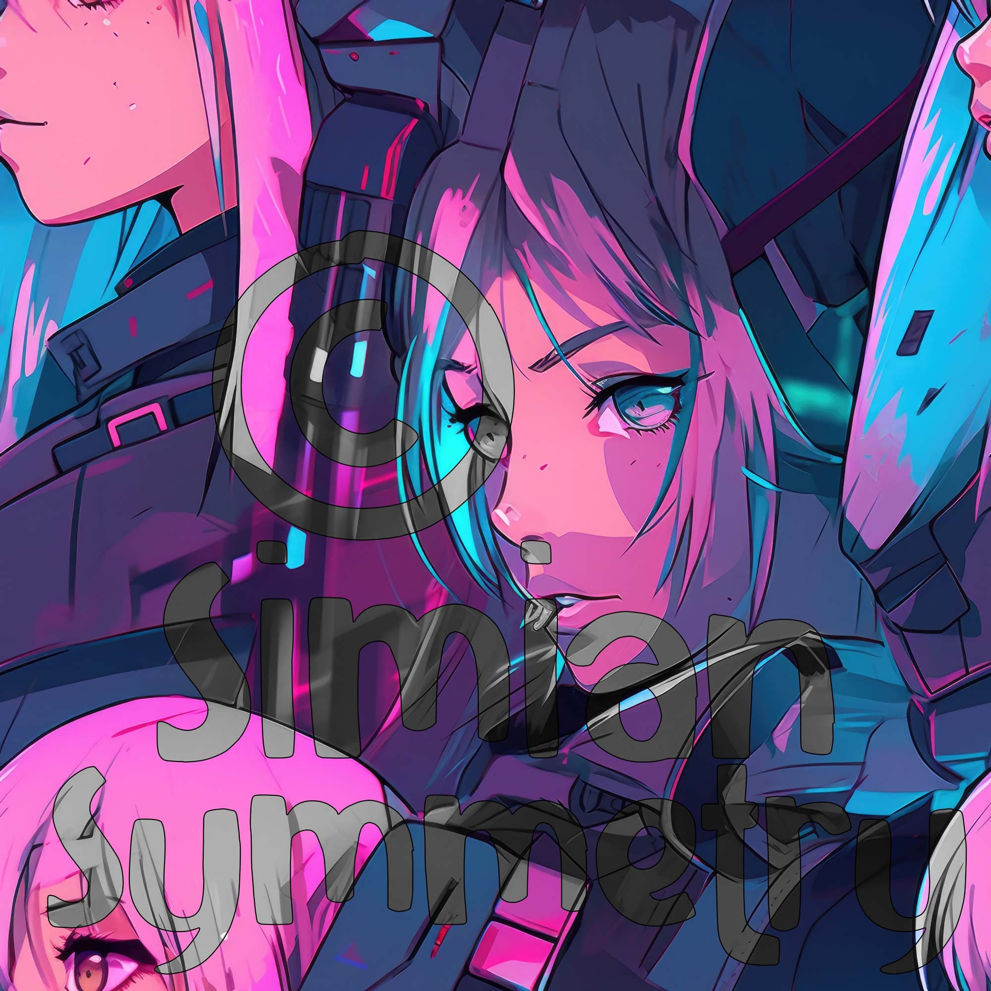 DIGITAL PAPER Cyberpunk Anime Styles Series 1 Seamless Designs Twelve ...