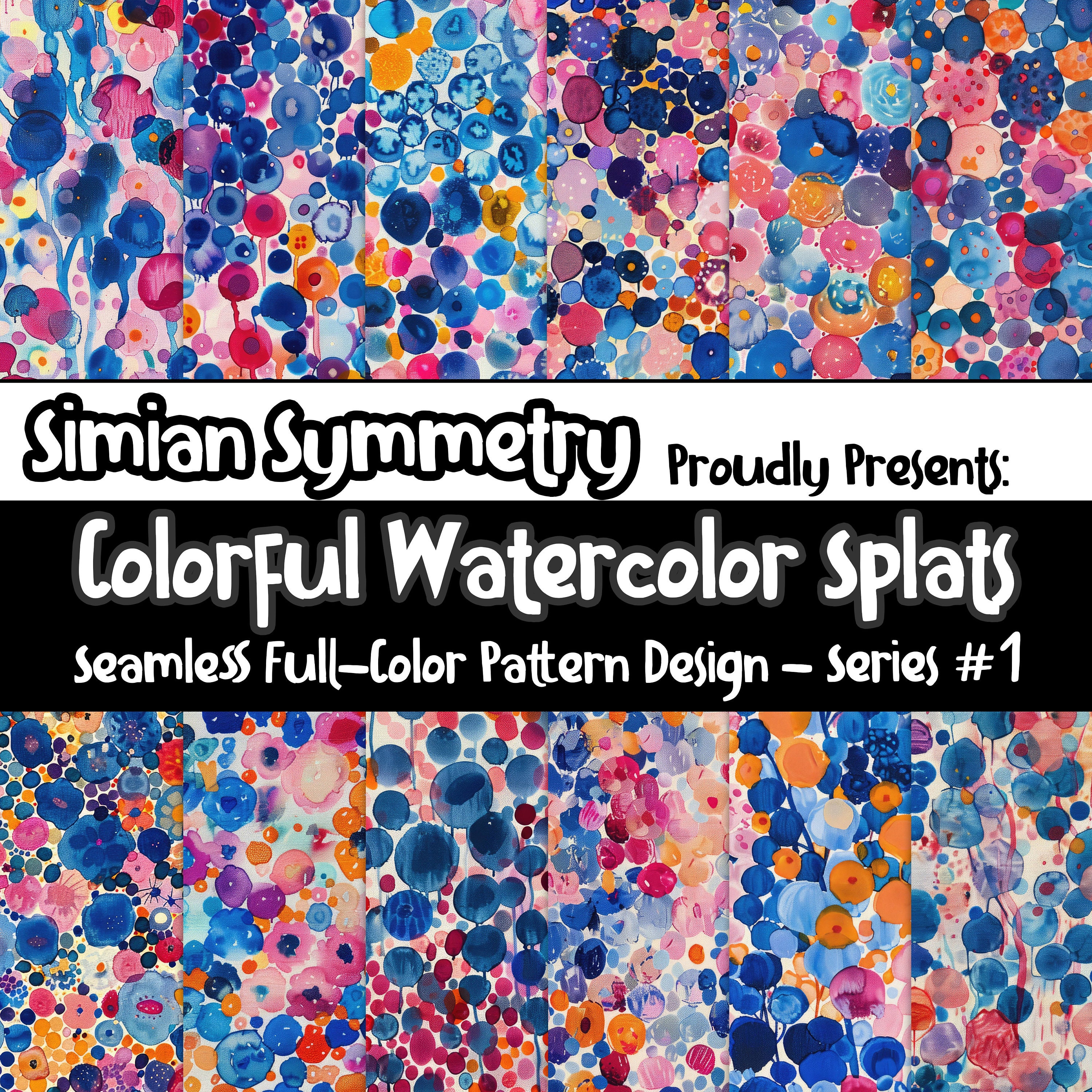 Vibrant Watercolor Splash Digital Paper| Instant Download | Seamless ...