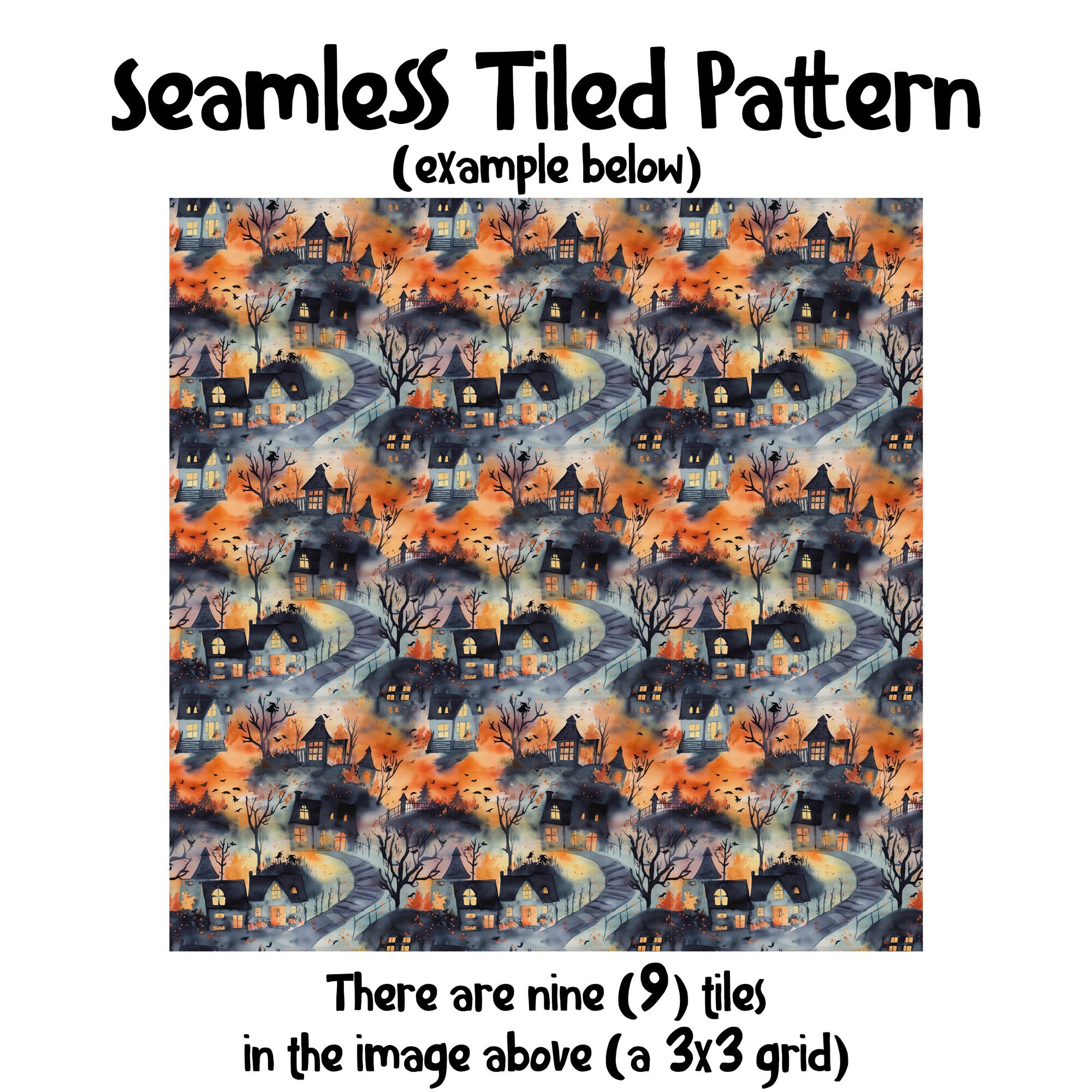 Spooky Halloween Digital Paper Halloween Seamless Spooky - Etsy