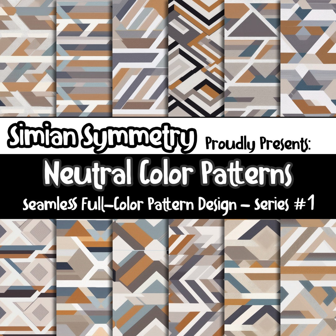 DIGITAL PAPER Neutral Color Patterns Series 1 | Seamless Designs ...