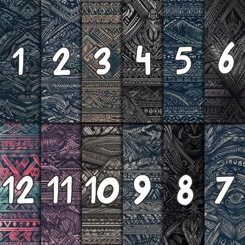 DIGITAL PAPER Tribal Line Patterns Series 1 Seamless Designs - Etsy